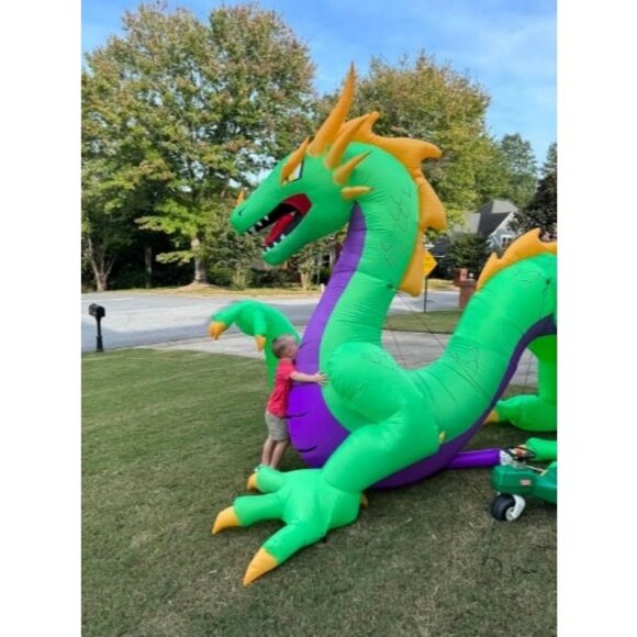Holiday | 14ft Length Giant Green Halloween Inflatables Dragon Blow Up ...